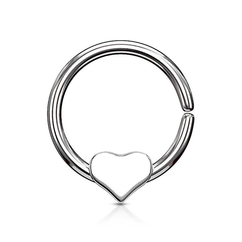 Simpatic cercel cu o inimă simplă în mai multe culori